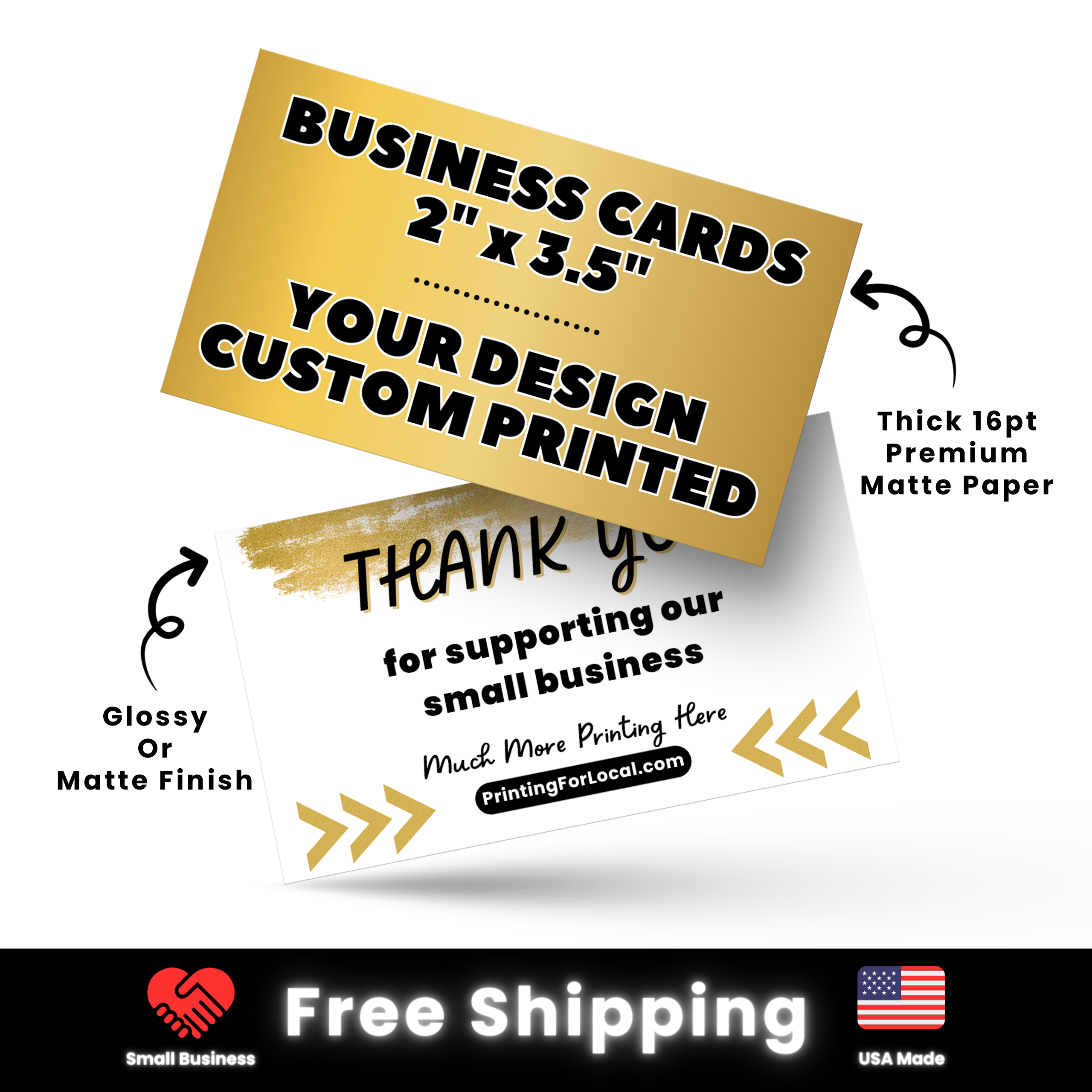 Premium 16pt Business Cards | Printing For Local